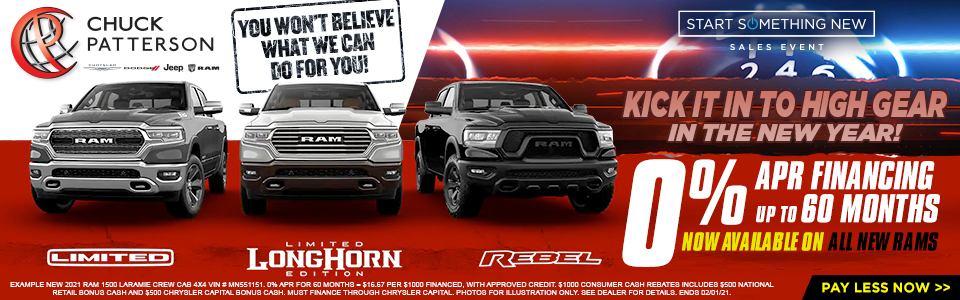 Chrysler Dealer in Chico, CA | Used Cars Chico | Chuck Patterson Dodge